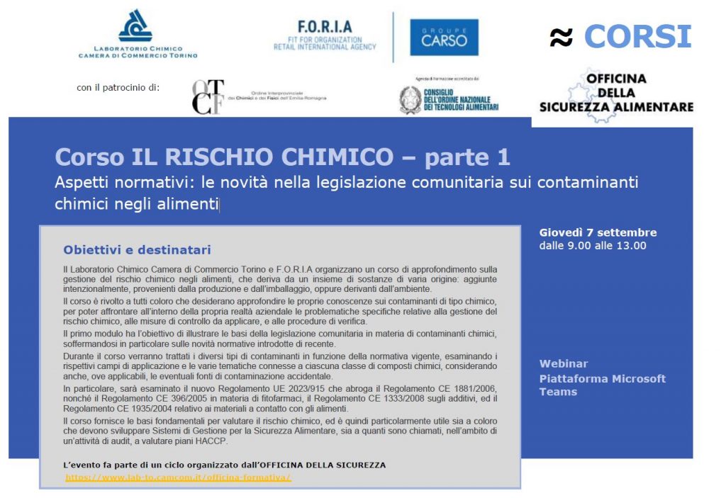 IL RISCHIO CHIMICO- I PARTE – Ordine Interprovinciale dei Chimici e dei ...